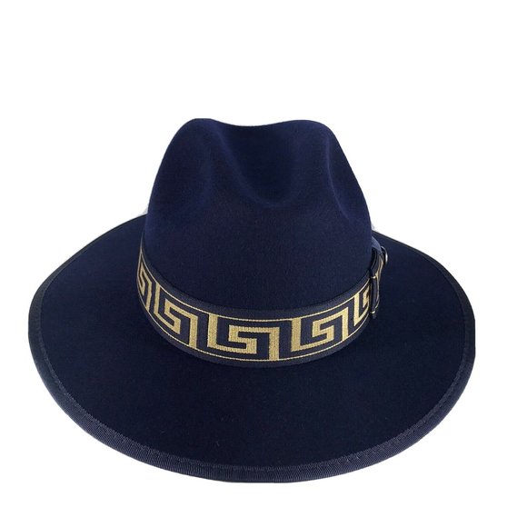 Bruno Capelo | Accessories | Bruno Capelo Men Navy Blue Fedora Hat Navy ...